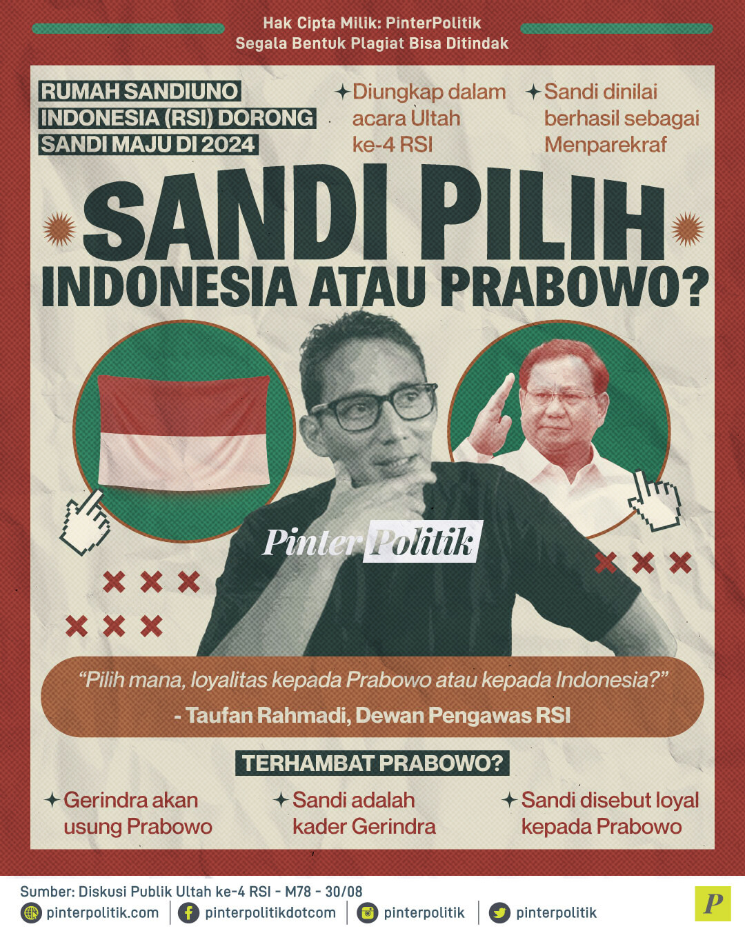 Sandi Pilih Indonesia atau Prabowo?