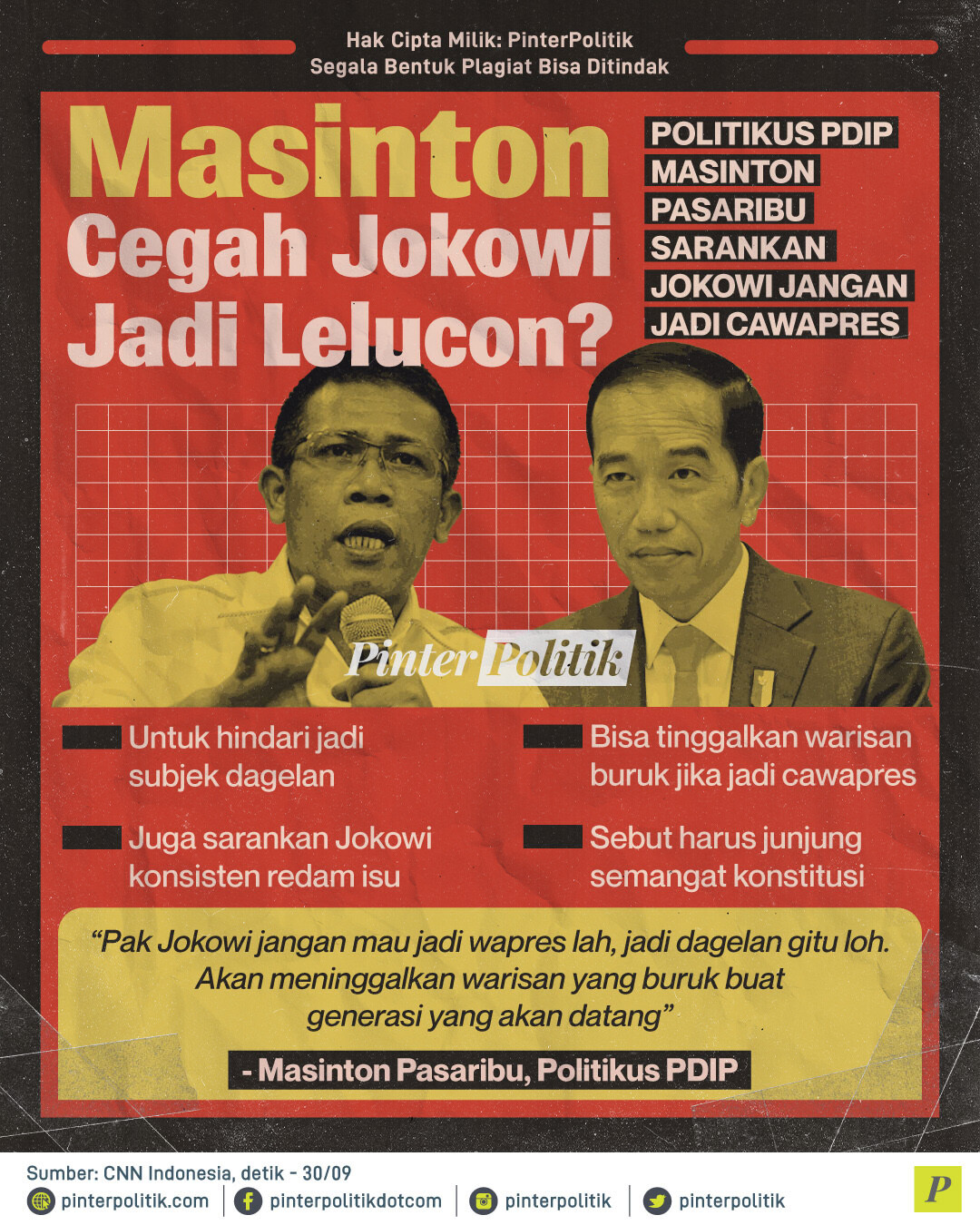 Masinton Cegah Jokowi Jadi Lelucon?