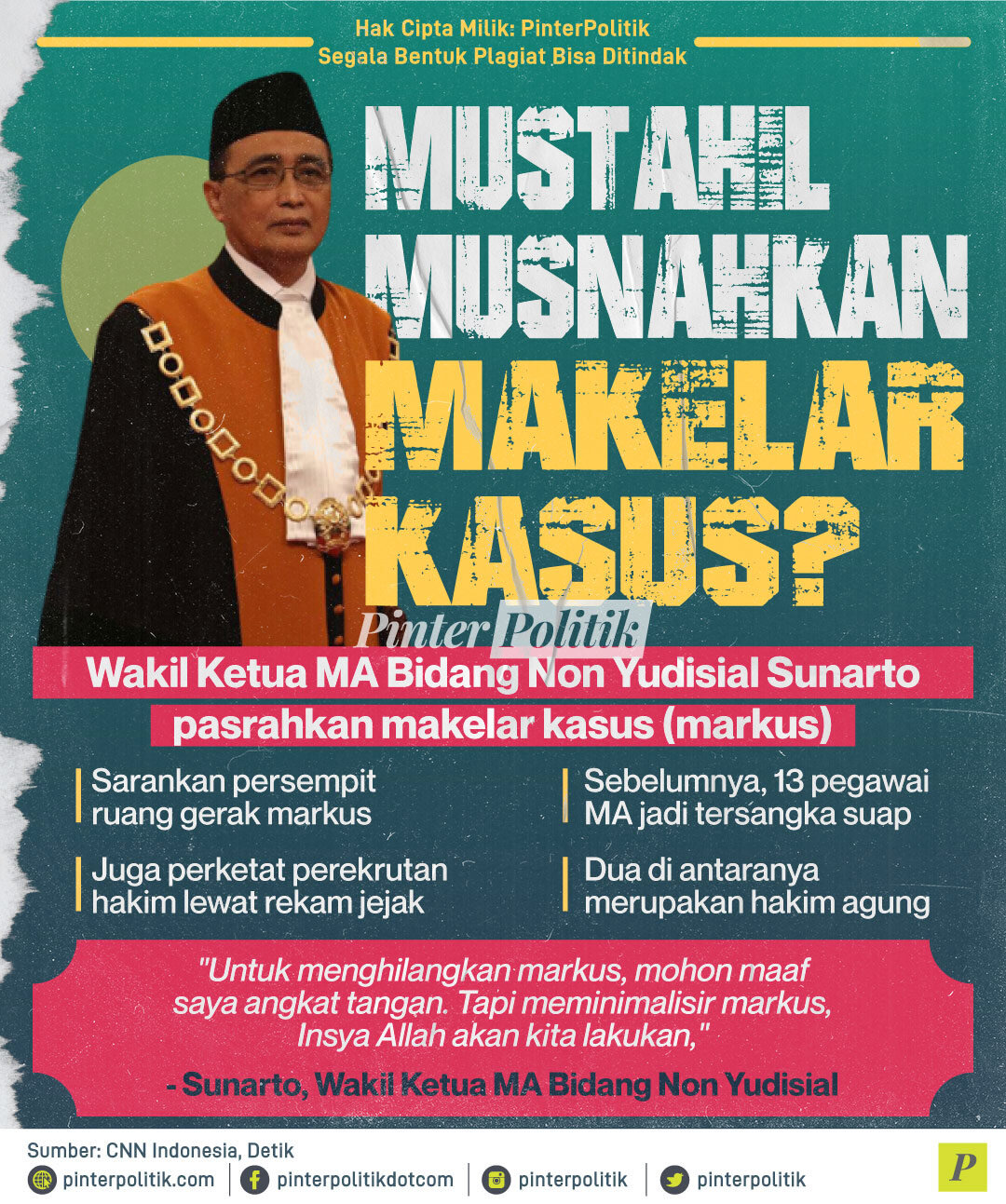 Mustahil Musnahkan Makelar Kasus?
