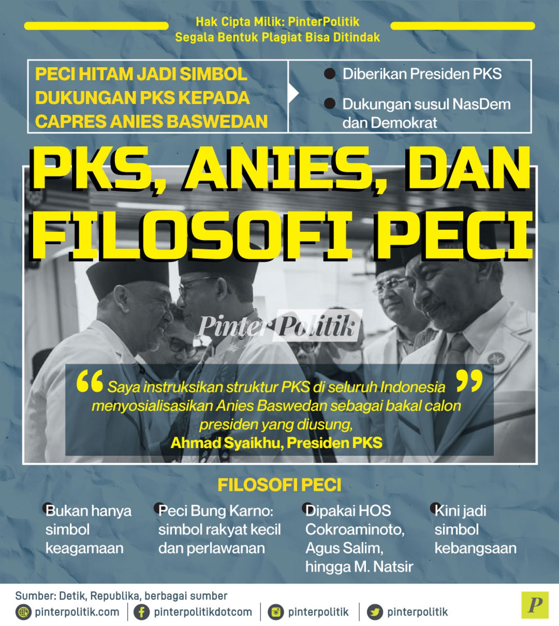 PKS, Anies, dan Filosofi Peci