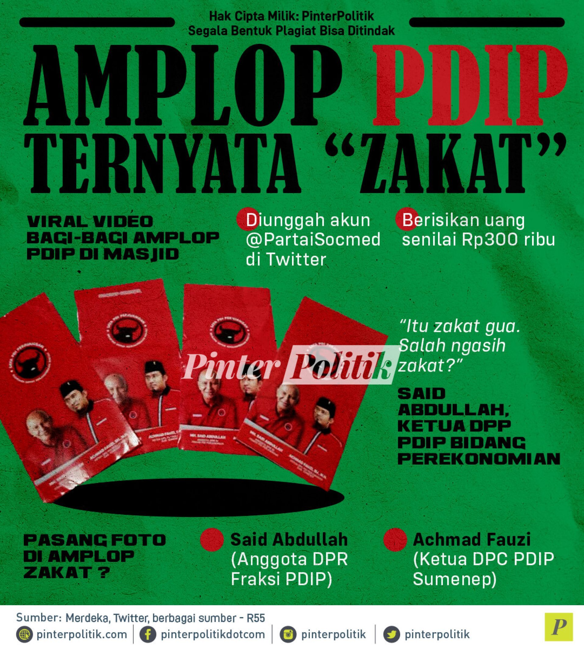 Amplop PDIP Ternyata “Zakat”