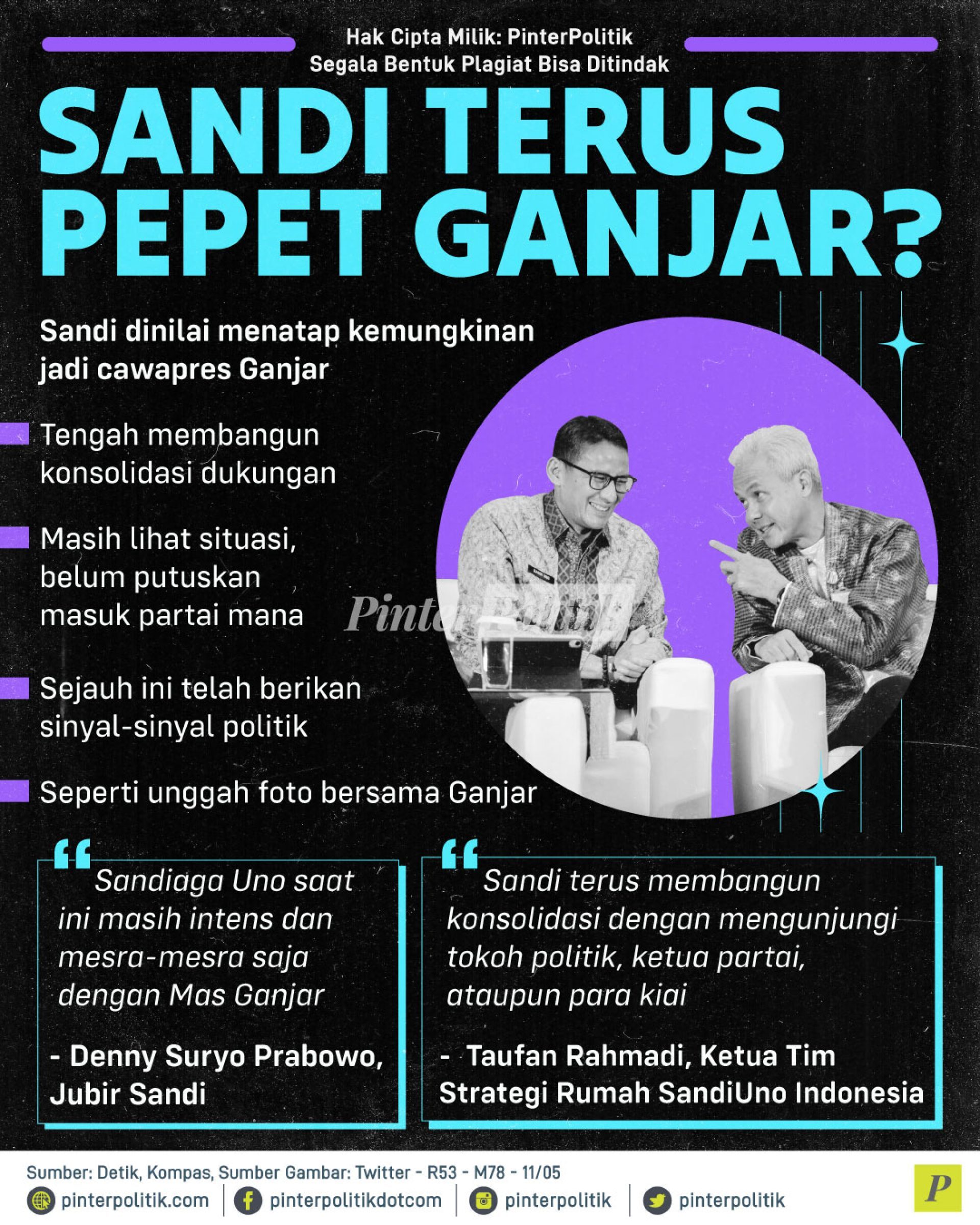 Sandi Terus Pepet Ganjar?
