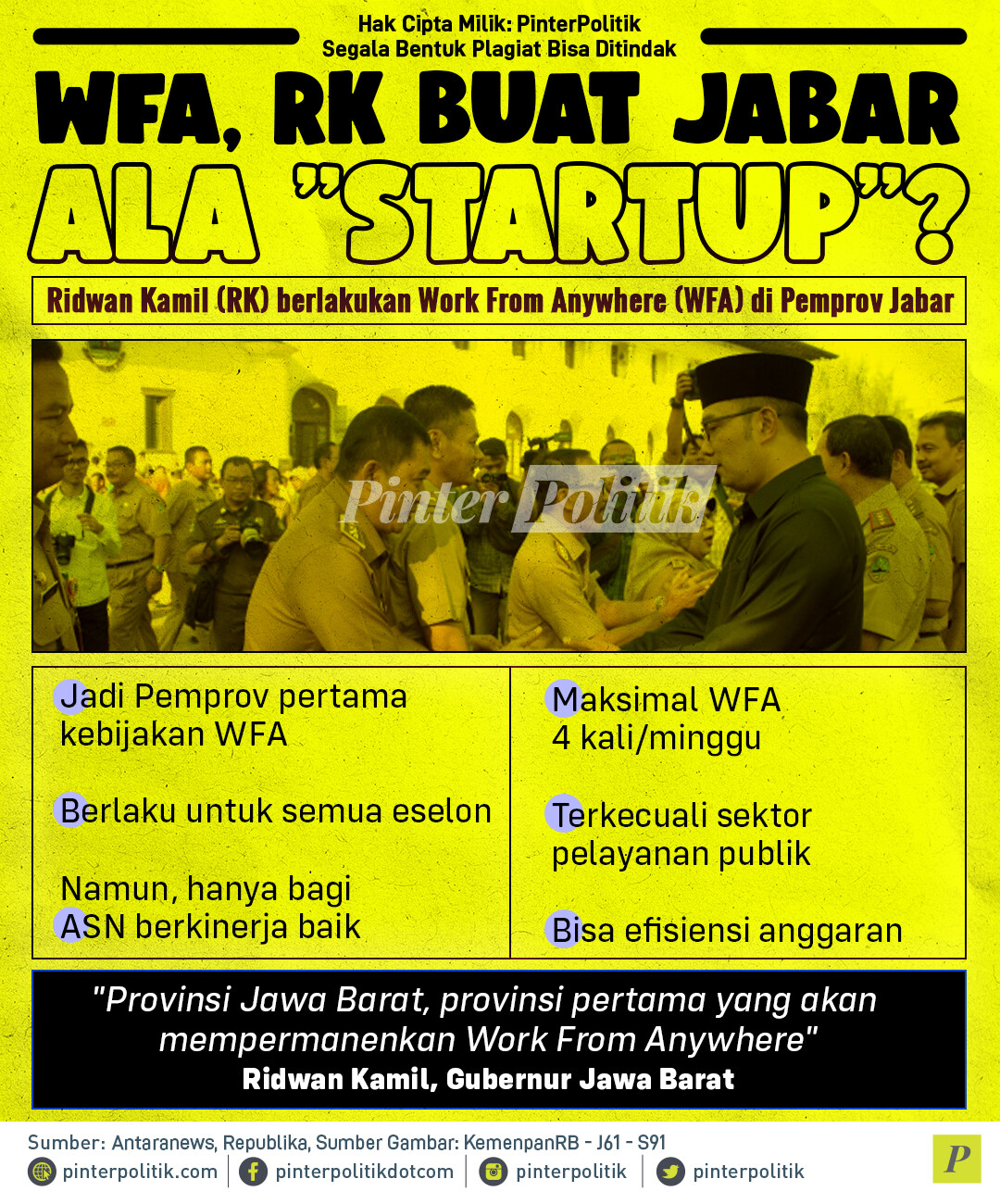 WFA, RK Buat Jabar ala "Startup"?