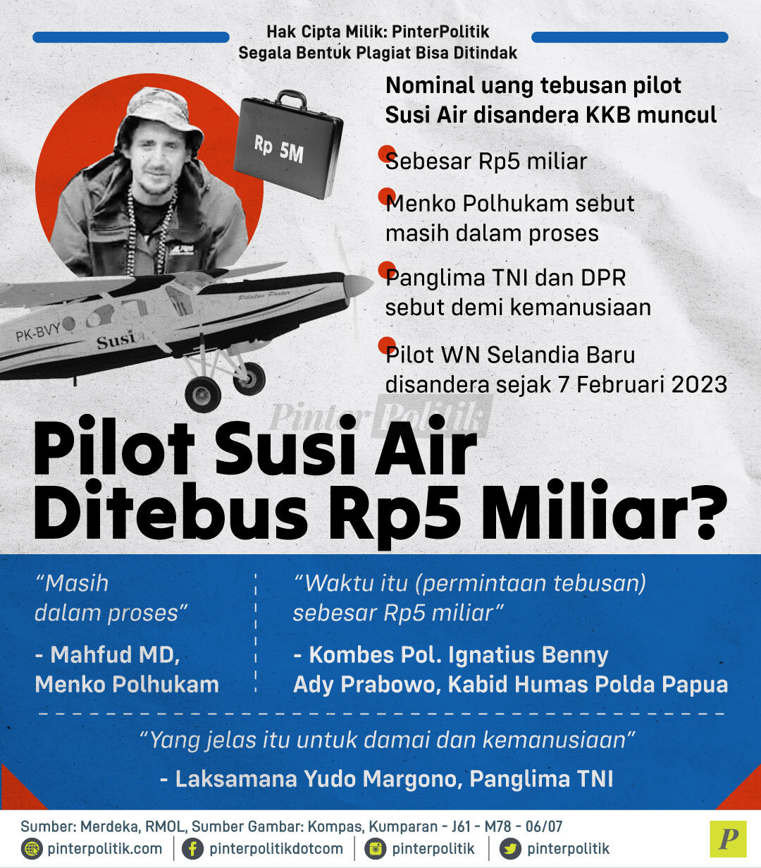 Pilot Susi Air Ditebus Rp5 Miliar?