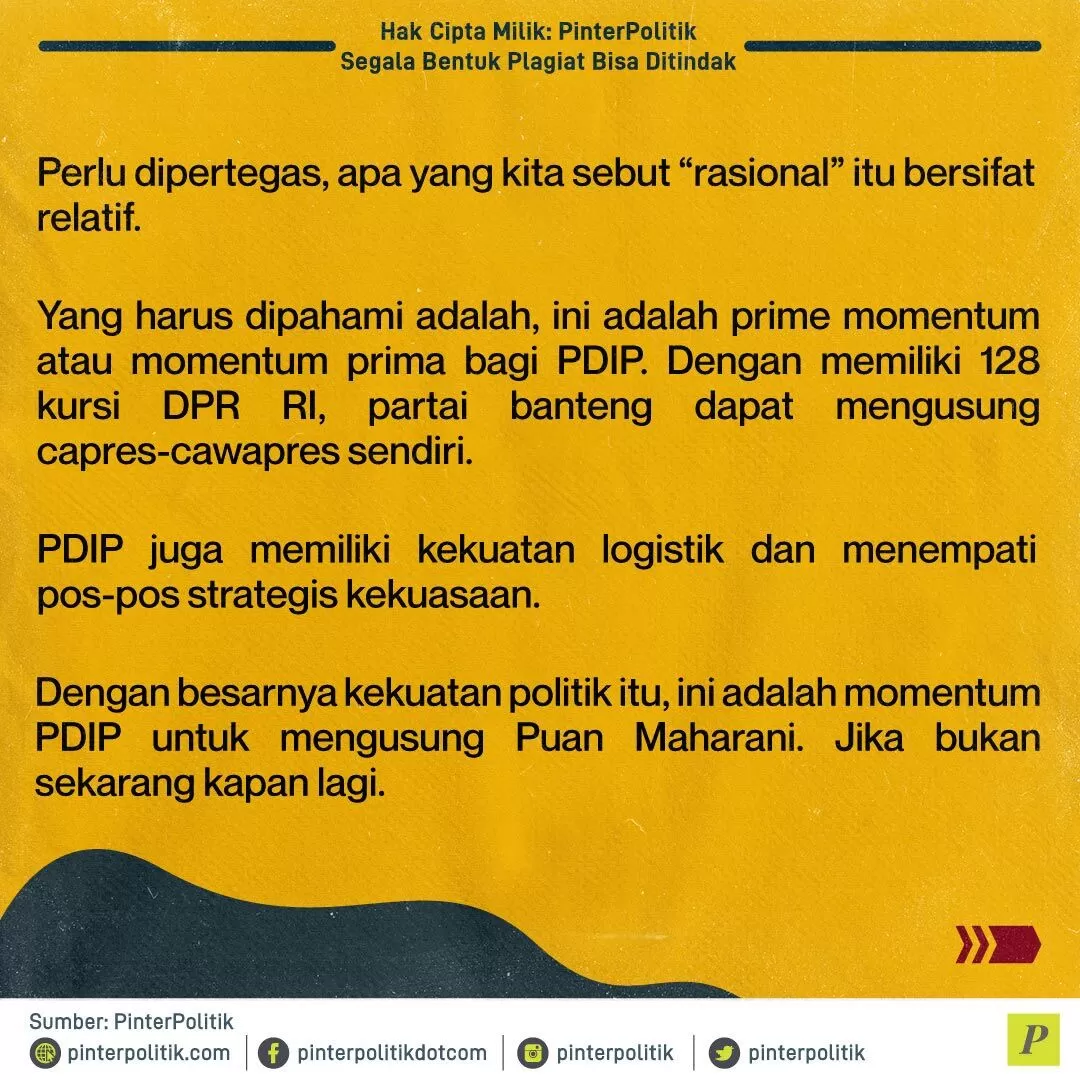 Sangat Rasional PDIP Usung Puan