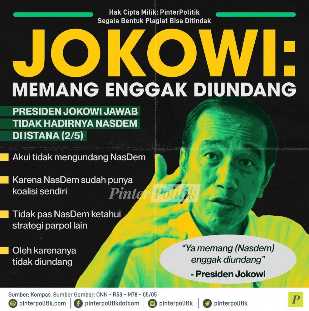 Jokowi: Memang Enggak Diundang