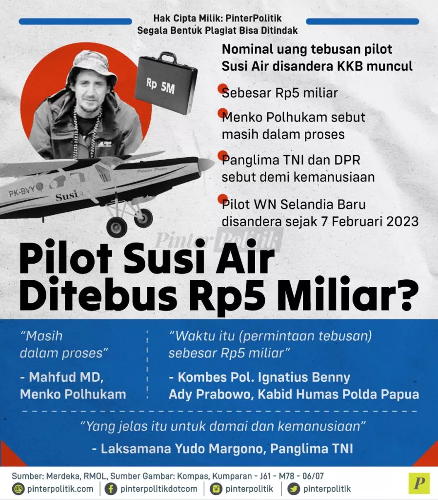 Pilot Susi Air Ditebus Rp5 Miliar?