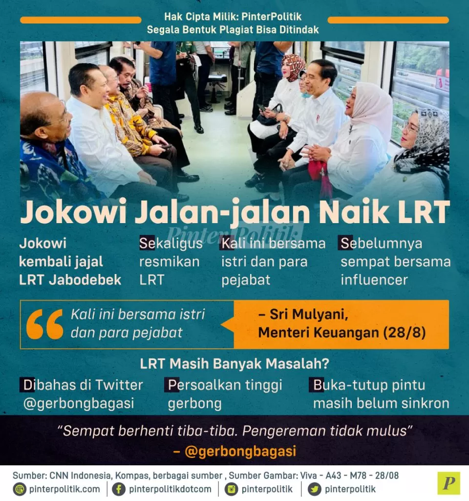 Jokowi Jalan-jalan Naik LRT